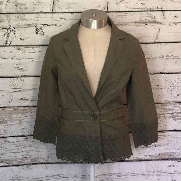 Old Navy | Jackets & Coats | Old Navy Army Green Eyelet Short Jacket ...